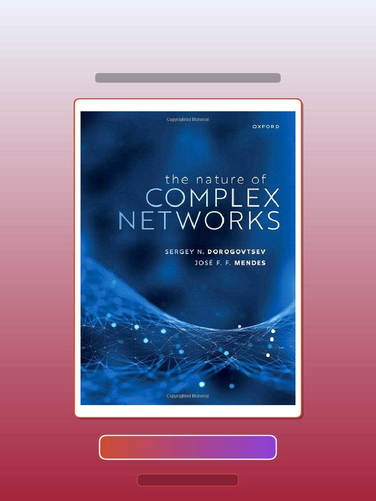 Complete The Nature of Complex Networks Sergey N Dorogovtsev HQ File ...