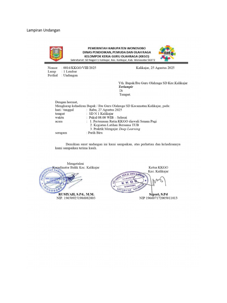 Lampiran SPPD Agustus 2025 | PDF