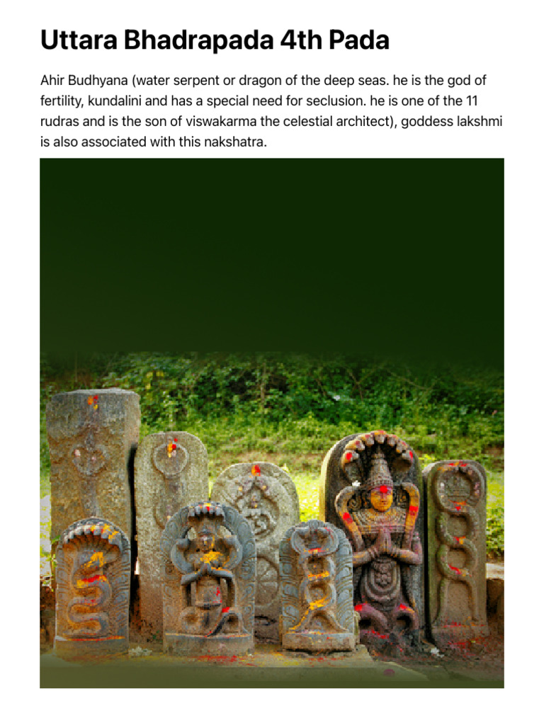 Uttara Bhadrapada 4th Pada | PDF | Planets In Astrology