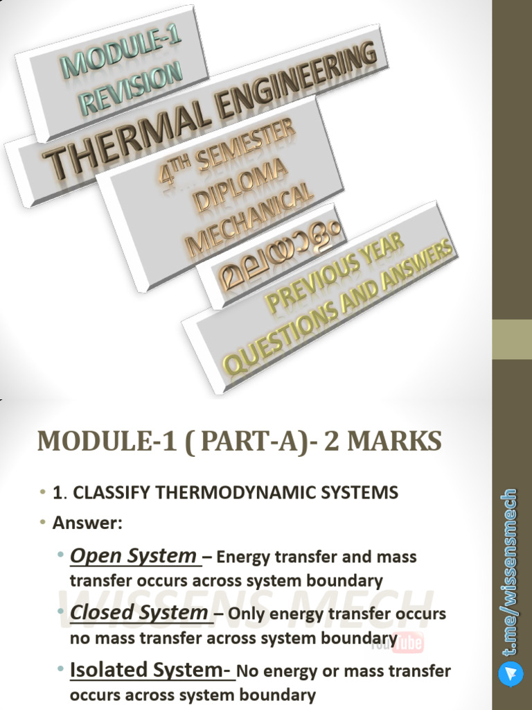 Thermal Engineering Module-1 Pyq | PDF | Gases | Heat