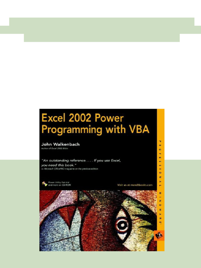 (Ebook) Excel 2002 Power Programming with VBA (EXCEL POWER PROGRAMMING ...