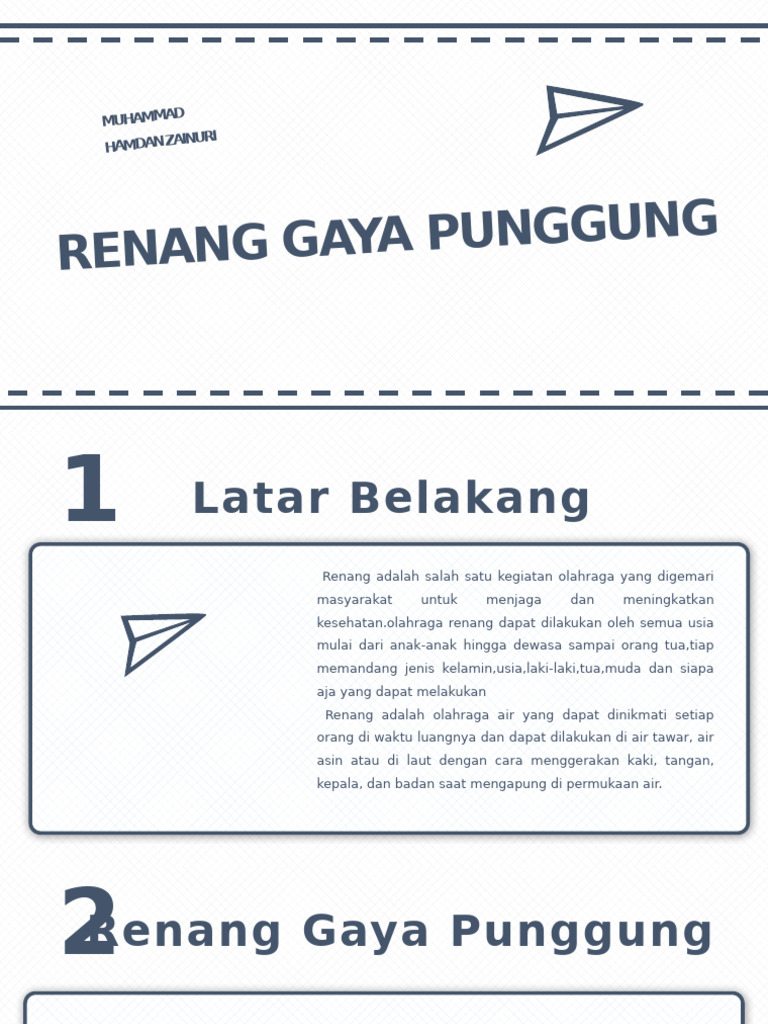 Renang (Muhammad Hamdan Zainuri) | PDF