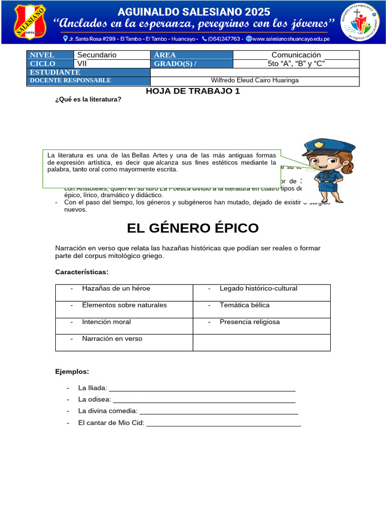 Clasificación de Géneros Literarios | PDF | Poesía épica | Prosa