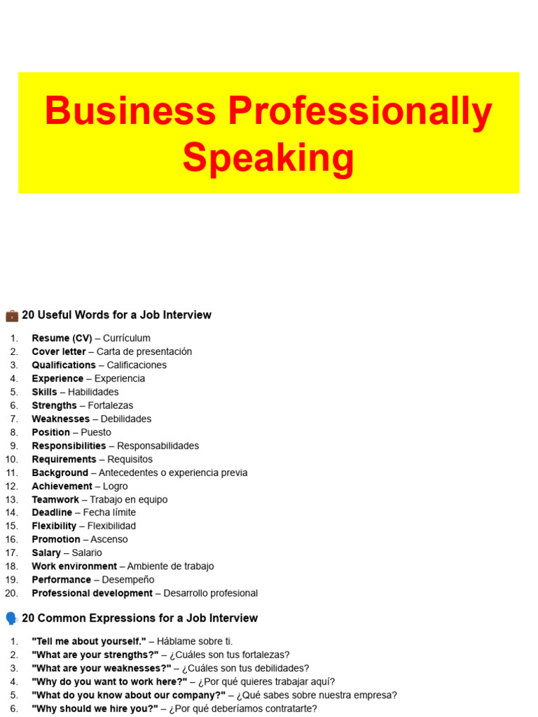 6 - Business Professionally Speaking | PDF