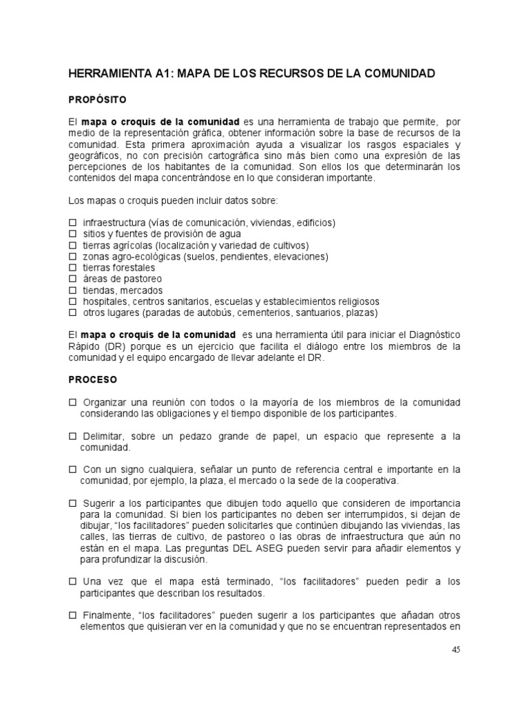 Mapa de Recursos de La Comunidad | Descargar gratis PDF | Mapa | Los ...