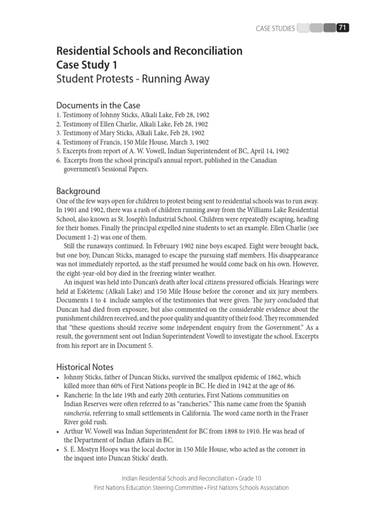 (Reading) Residential School Case Study | PDF