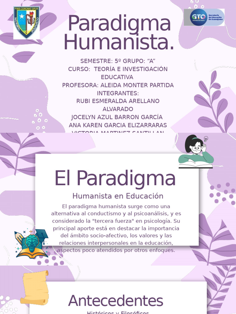Paradigma Humanista en Educación | PDF | Aprendizaje | Maestros
