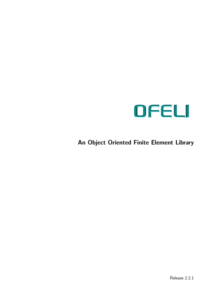 An Object Oriented Finite Element Library: Release 2.2.1 | PDF | Finite Element Method | Class ...
