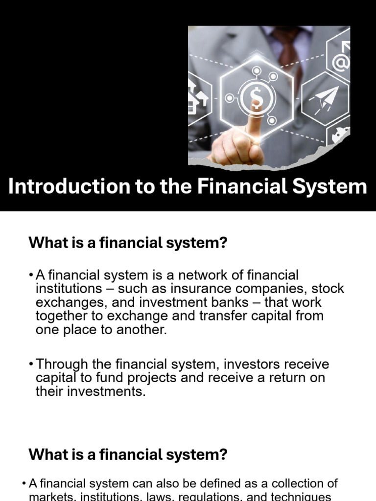 Overview of Financial Systems Explained | PDF | Derivative (Finance ...
