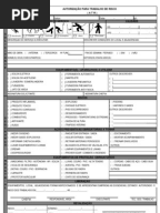 Modelo Permissão de trabalho