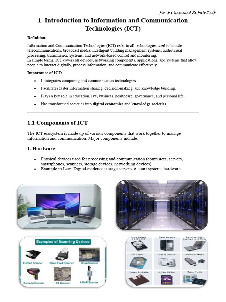 Understanding ICT: Components and Impact | PDF | Information And ...