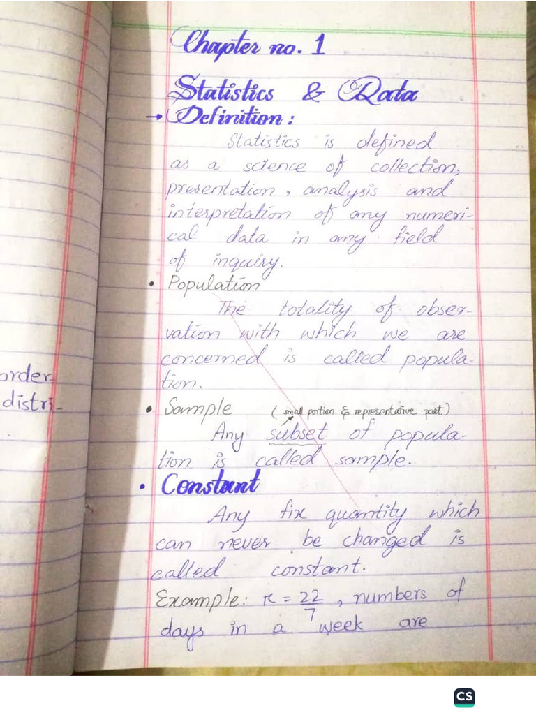 Stats .... Def, Notes..... | PDF