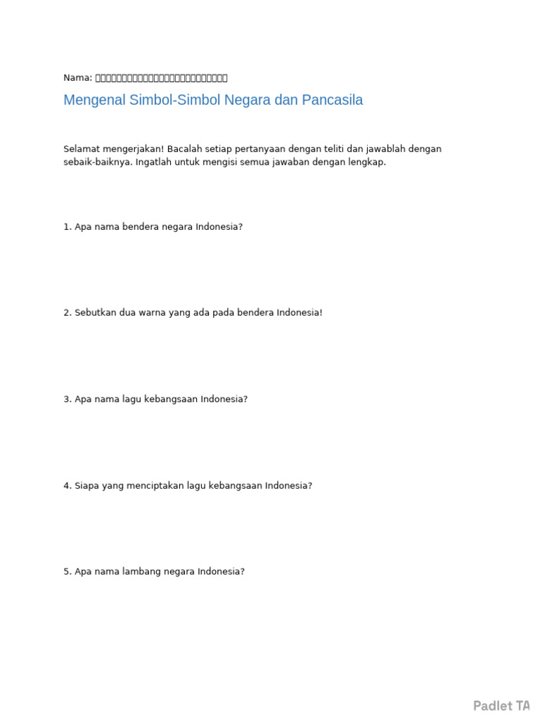 Simbol Negara dan Pancasila Indonesia | PDF
