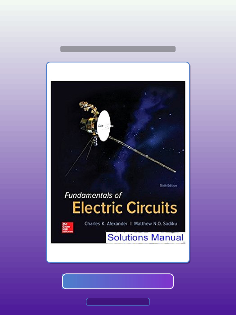Fundamentals of Electric Circuits 6th Edition Alexander Solutions ...