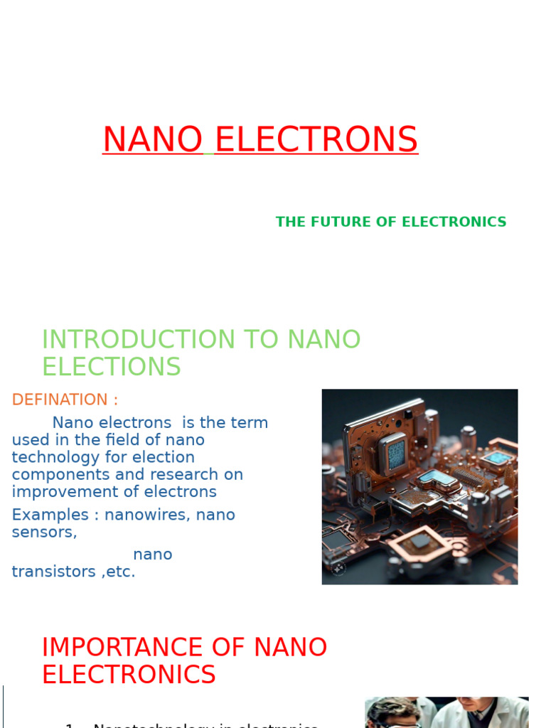 Nano Electrons: The Future of Electronics | PDF