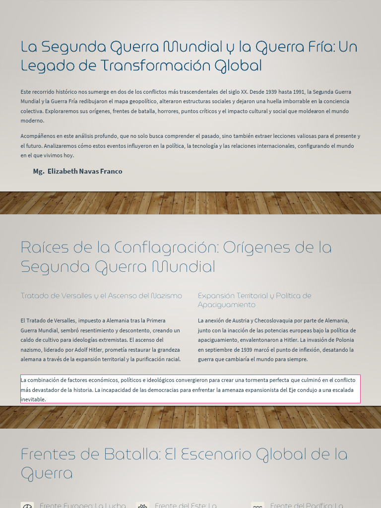 La Segunda Guerra Mundial y La Guerra Fria Un Legado de Transformacion ...