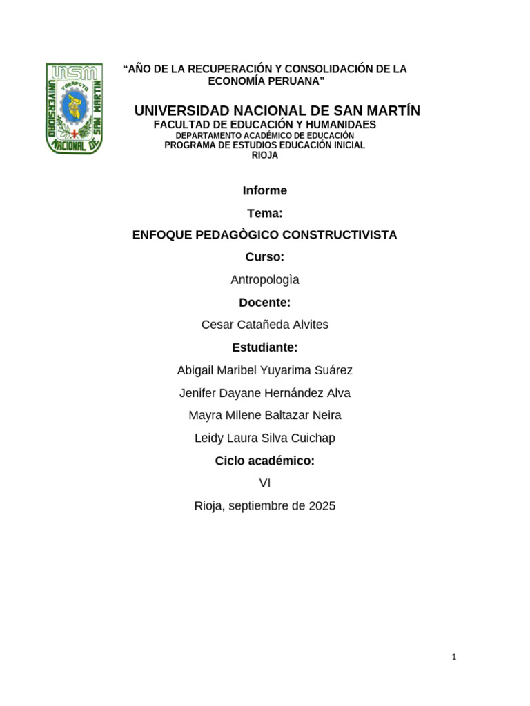 Enfoque Constructivista en Educación | PDF | Constructivismo (filosofía ...