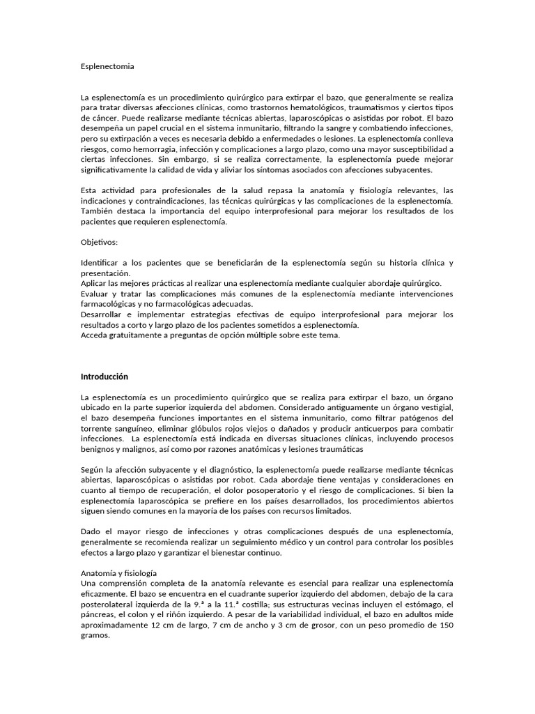 Esplen Ecto Mia | PDF | Bazo | Estómago
