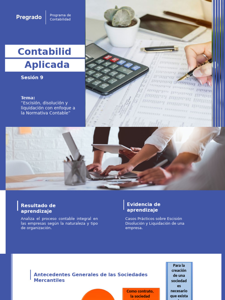 Sesión 9 - Escision, Disolucion y Liquidacion Con Enfoque A La Normatividad Contable | PDF ...