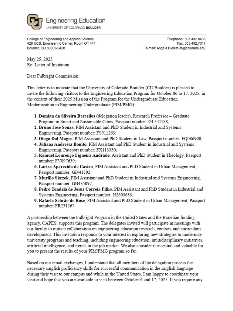 Invitation CUBoulder | PDF