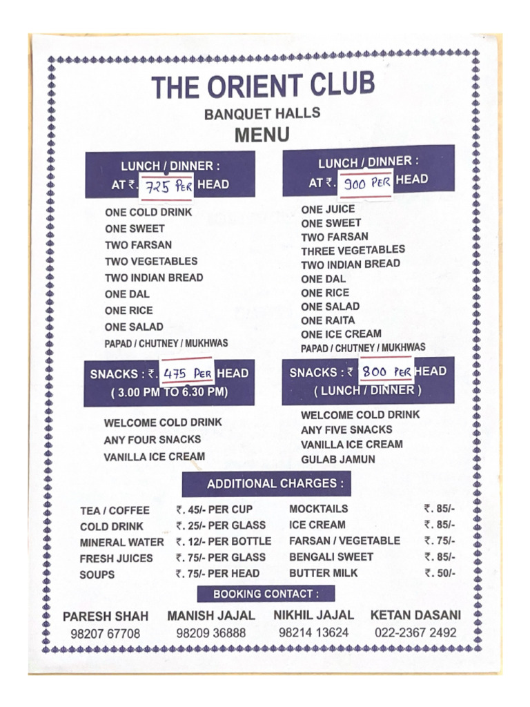 The Orient Club | PDF