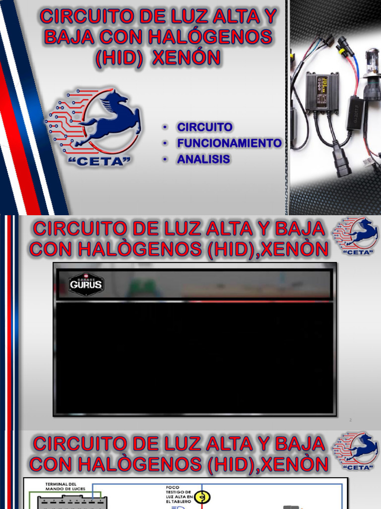 5.1 Circuito de Luz Alta y Baja Con Halogeno (Hid) Xenon | PDF