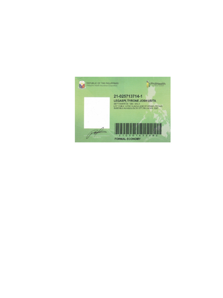 Back 2 Back HP Printer Philhealth Id | PDF