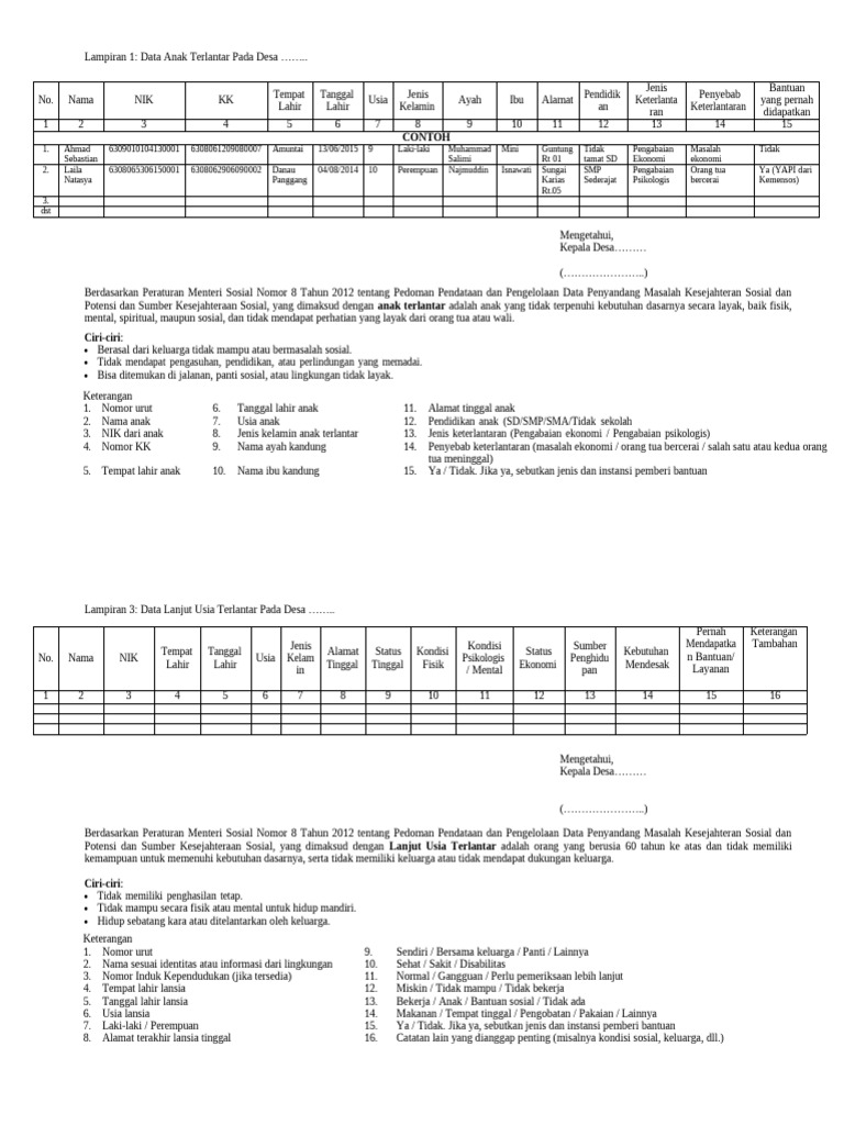 Form Rekap Data | PDF