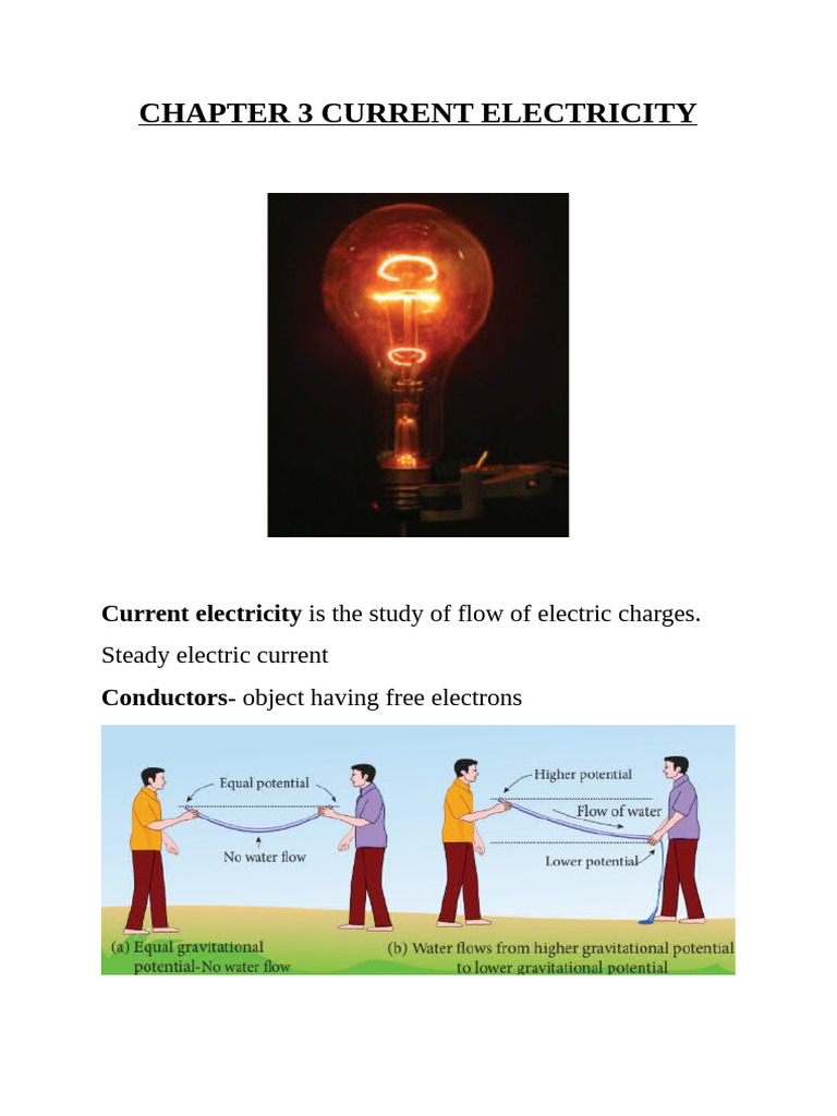 Chapter 3 Current Electricity | PDF | Electrical Resistivity And Conductivity | Electric Current