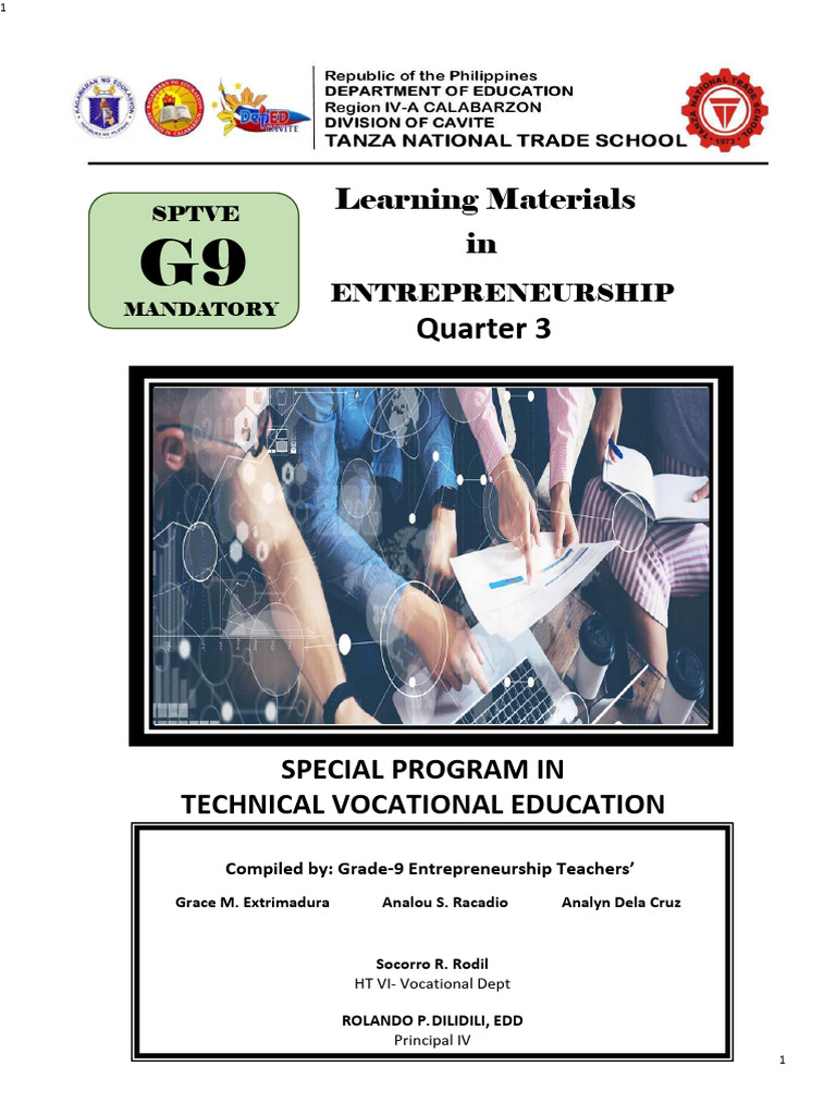 g9 Entrep 3rd Quarter | PDF | Expense | Cakes