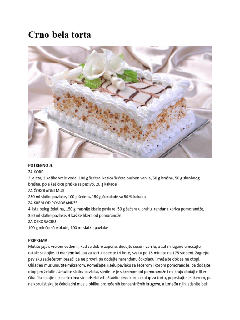 Crno Bela Torta | PDF
