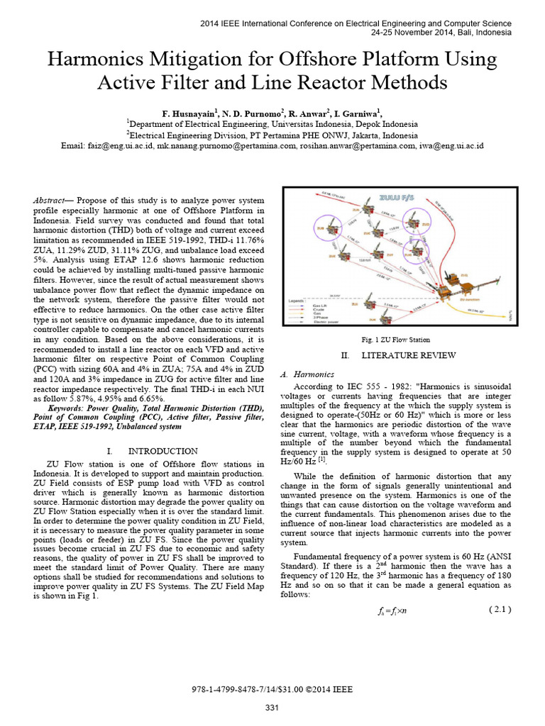 Paper - Harmonics Mitigation For Offshore Platform Using Active Filter ...