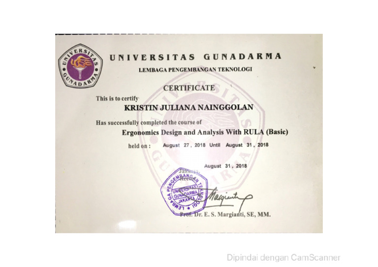 Sertifikat Kursus | PDF
