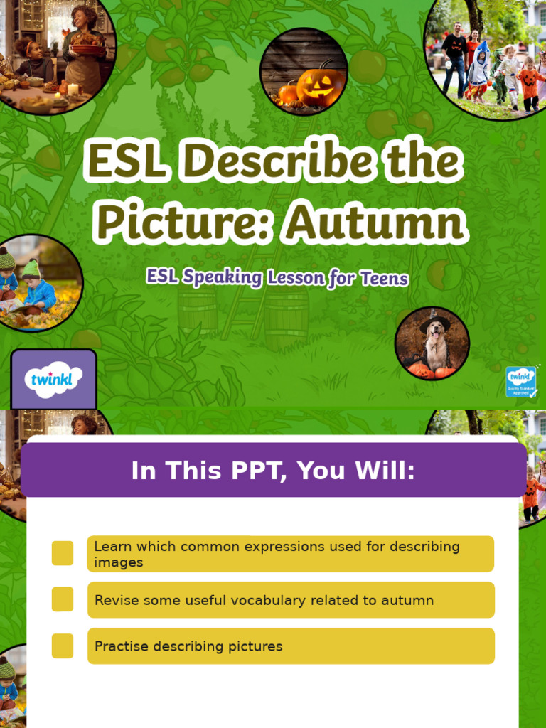 T 1724317748 Esl Describe The Picture Autumn Teens A2 b1 Ver 5 | PDF