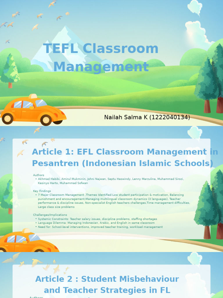 Presentation about the summary of research EFL learning | PDF