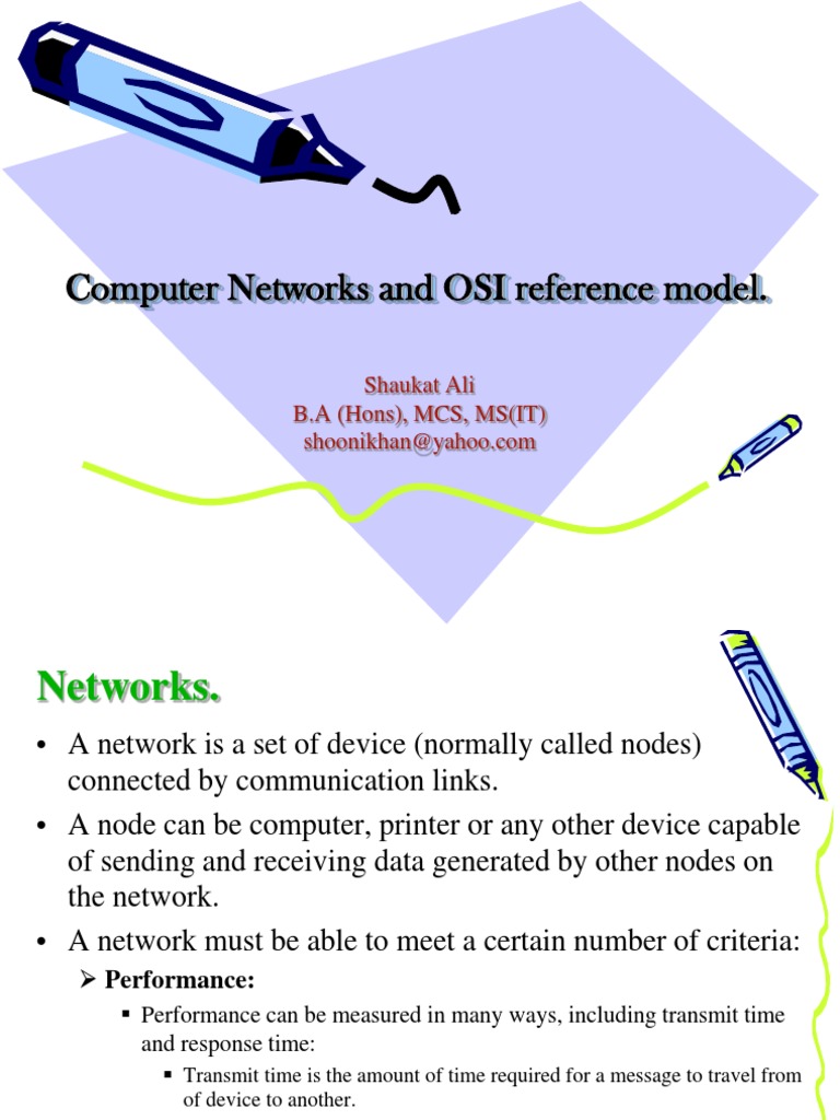 Computer Networks and OSI Reference Model | PDF | Osi Model | Communications Protocols