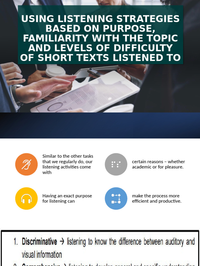 Effective Listening Strategies Explained | PDF