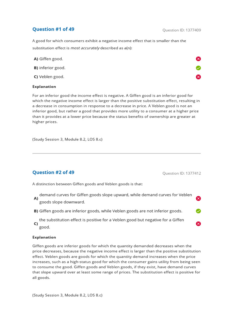 Reading 8 Topics in Demand and Supply Analysis - Answers | PDF ...