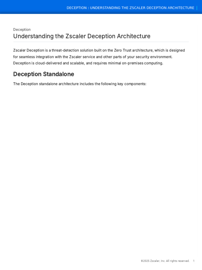 Understanding_the_Zscaler_Deception_Architecture | PDF | Computer Network | Cloud Computing