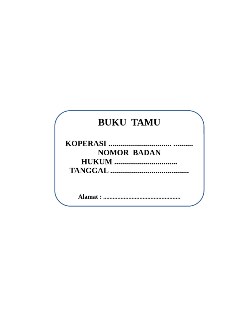 Buku Tamu | PDF