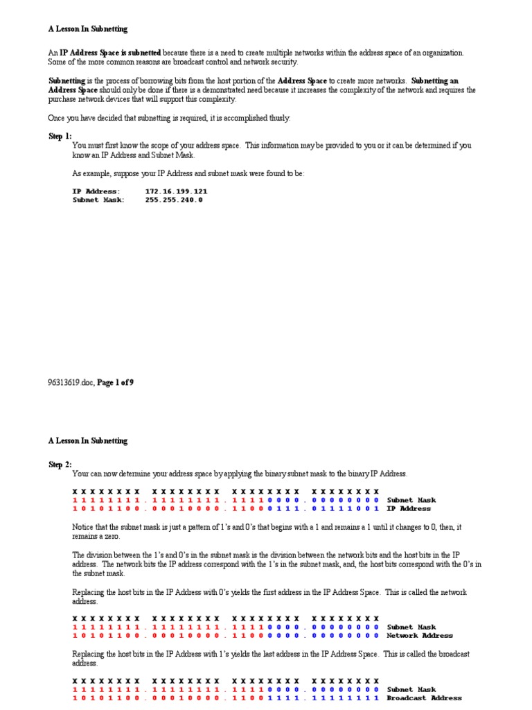 IP Address: 172.16.199.121 Subnet Mask: 255.255.240.0 | PDF | Ip ...