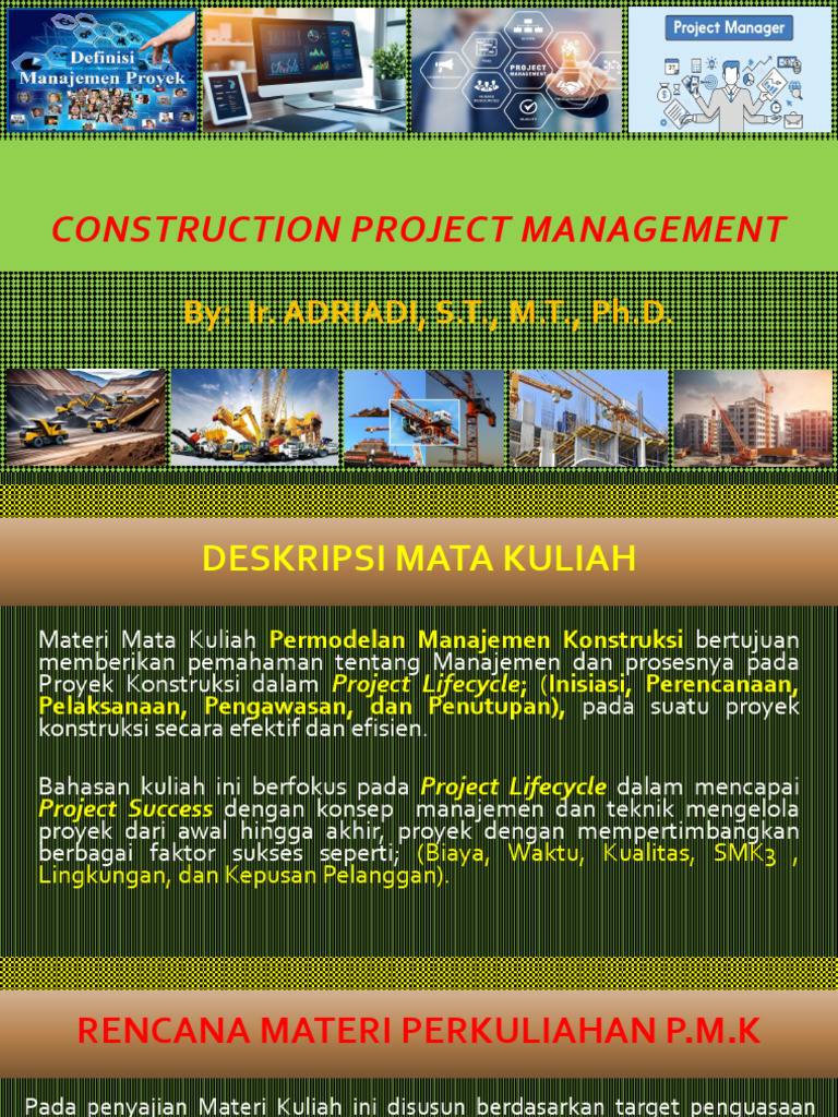 Manajemen Proyek Konstruksi Efektif | PDF