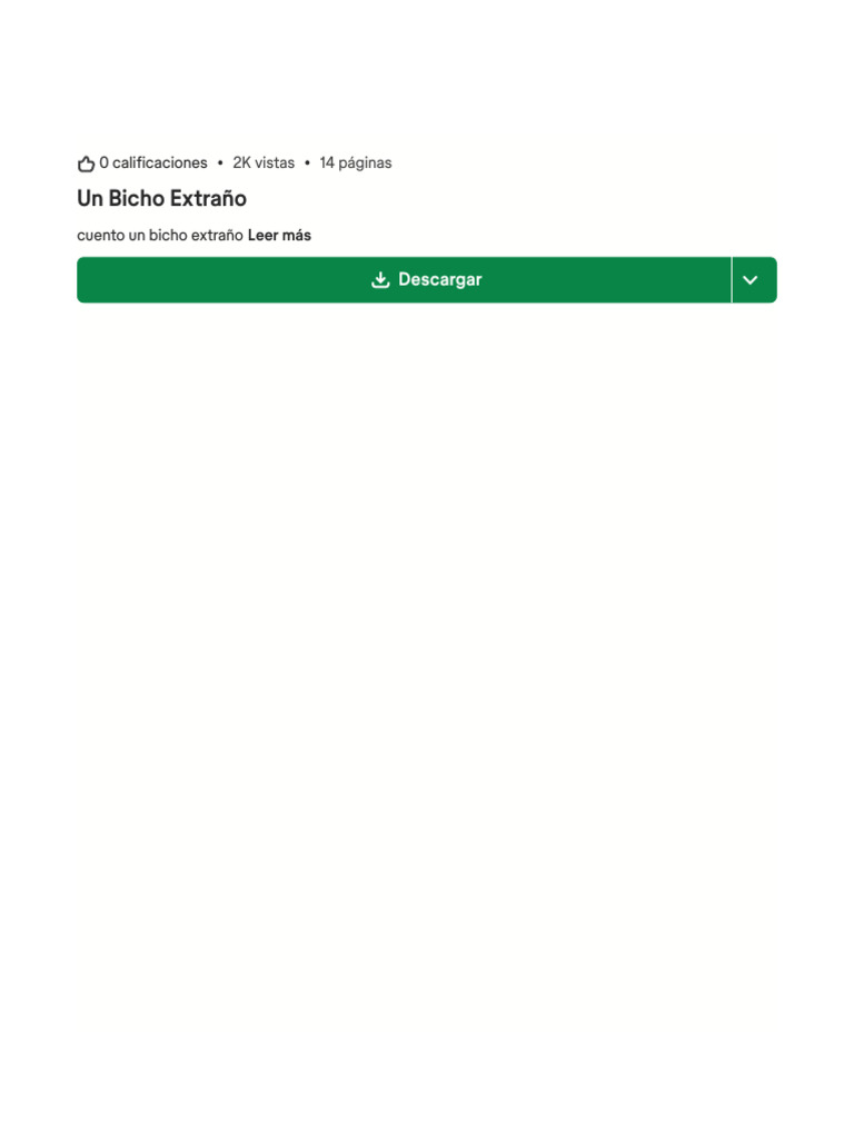 Un Bicho Extraño - PDF | PDF