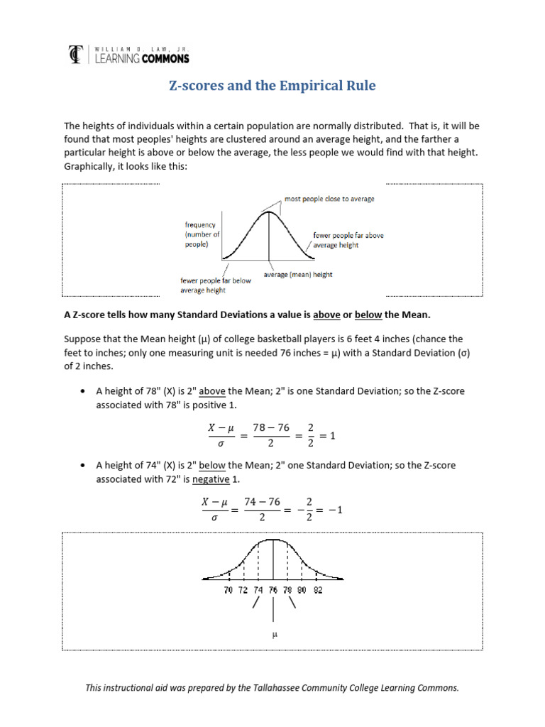 Z-Scores and the Empirical Rule Explained | PDF | Standard Score ...