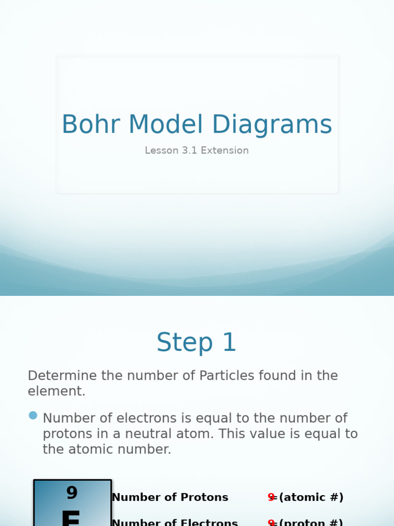 Bohr Model Diagram Instructions | PDF | Atoms | Chemical Elements