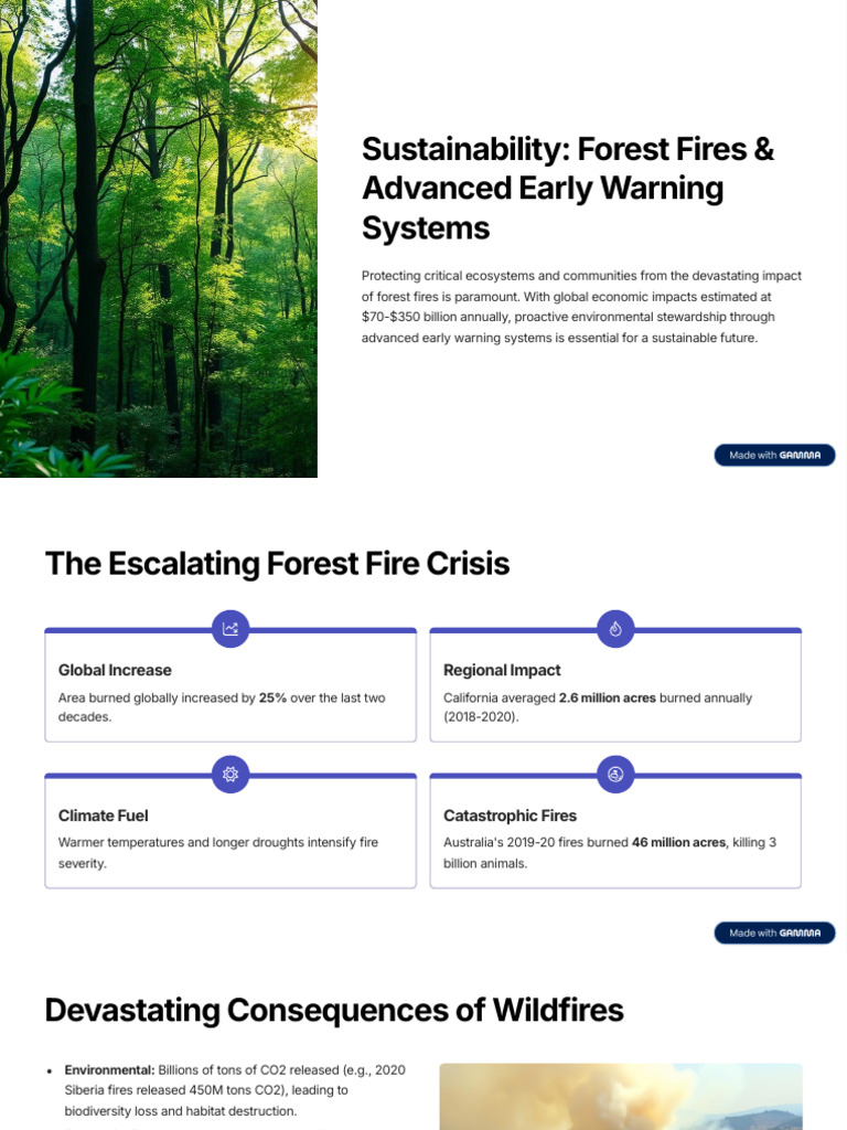 Advanced Early Warning for Forest Fires | PDF | Wildfire | Physical ...
