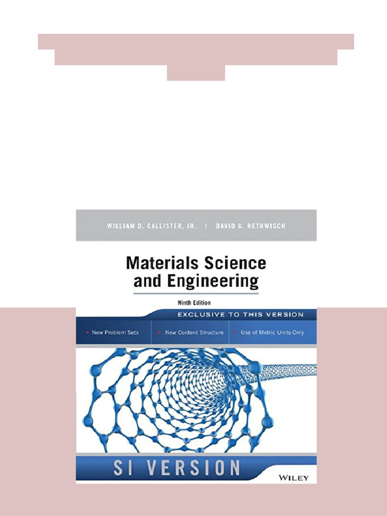 Materials Science and Engineering 9th International student edition ...