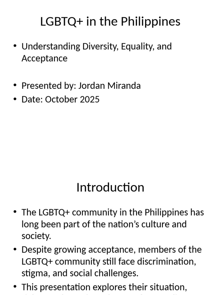 LGBTQ+ Rights and Advocacy in the Philippines | PDF | Gender | Gender ...
