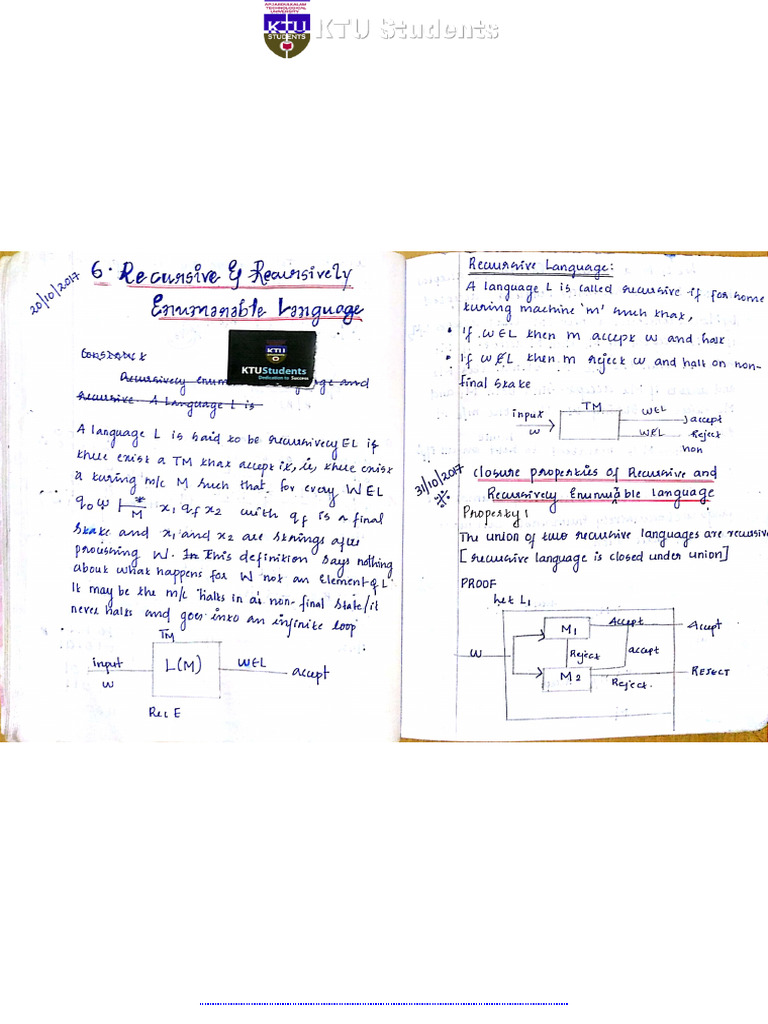 (TOC Module6) CS301 Theory of Computation Ktustudents - in | PDF