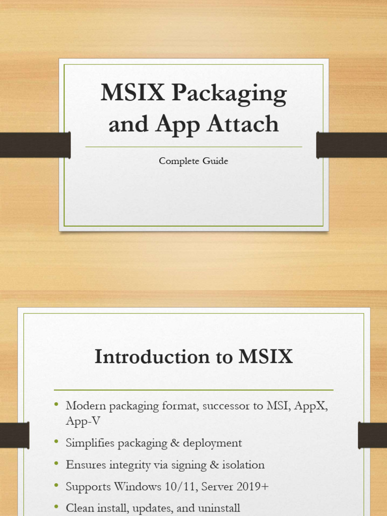 MSIX Packaging and App Attach Guide | PDF | Windows Registry ...